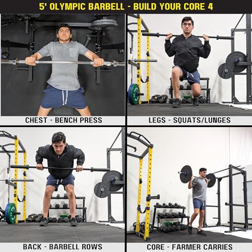 Snapklik.com : HulkFit Solid 2-Inch Olympic Bar Barbell Weight Lifting ...