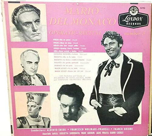 Mario Del Monaco: Operatic Recital, Number 3 - Amazon.com Music