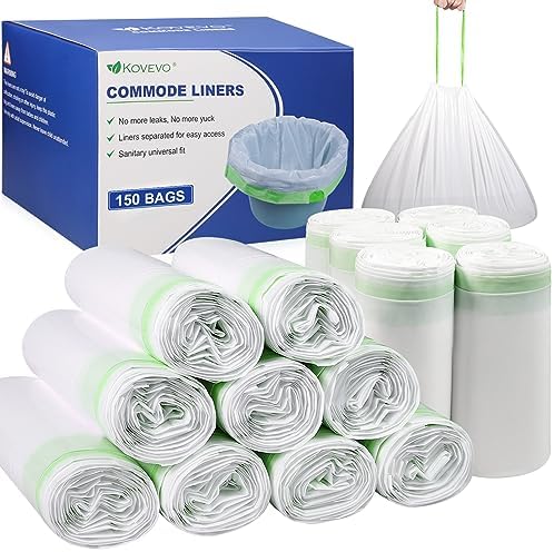 Amazon.com: Commode Liners - 150 Strong Bedside Commode Liners Portable ...