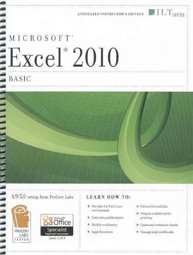Amazon.com: Excel 2010: Basic + Certblaster: 9781426021541: Axzo Press: Books