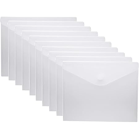 Amazon.com : YESSART 8.5 x 11 Clear Letter Sized Plastic Envelopes ...