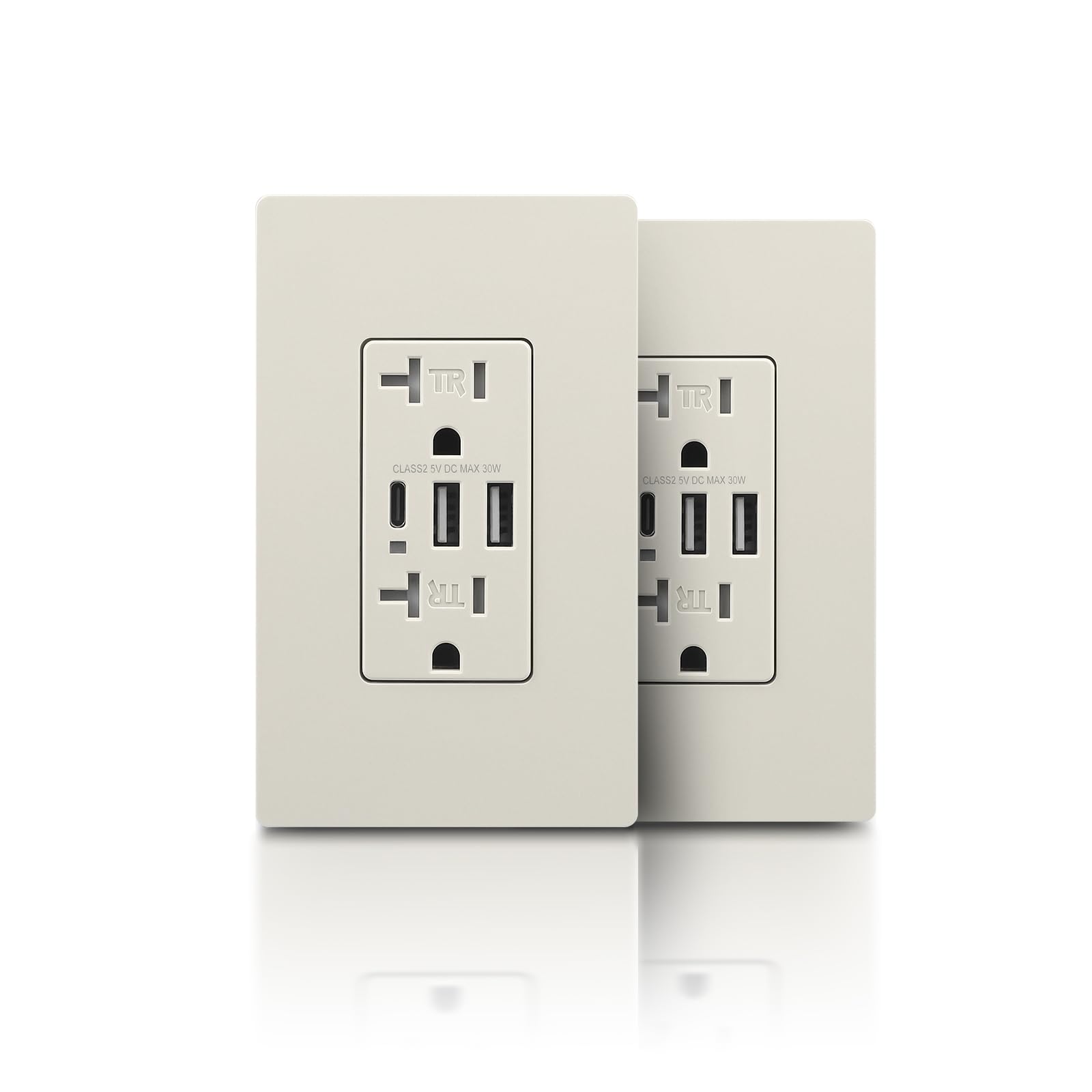 Snapklik.com : TOPELER 2 Pack USB Wall Socket, Power Outlets