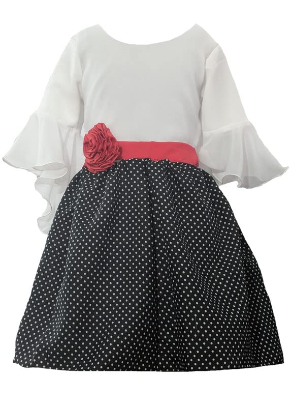 Buy Je Taime Mumum' s Black and White Polka Printed Knee Length Dress ...