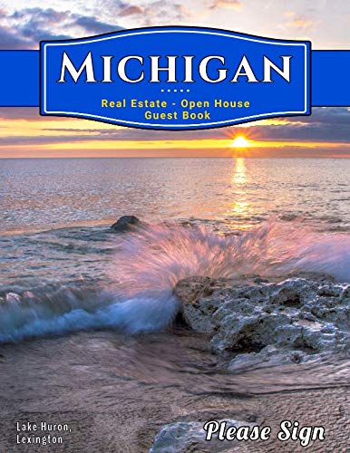 Michigan Real Estate Open House Guest Book: Spaces for guests’ names ...