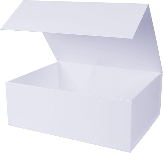 Amazon.com: Aimyoo White Collapsible Gift Box with Magnetic Closure ...