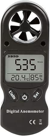 Amazon.co.jp: Digital Anemometer Wind Speed/Temperature/Humidity ...