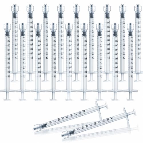 Snapklik.com : 1ml Luer Lock Syringe 20-Pack Plastic 1ml Syringes