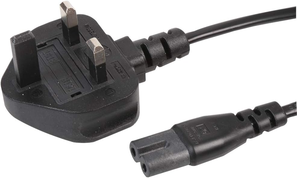 PRO ELEC PEL00811 UK Mains Plug to C7 Lead, Black, 2m: Amazon.co.uk ...