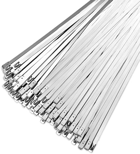 Amazon.com: 304 Stainless Steel Self-Locking Zip Ties with a 4.6mm x ...