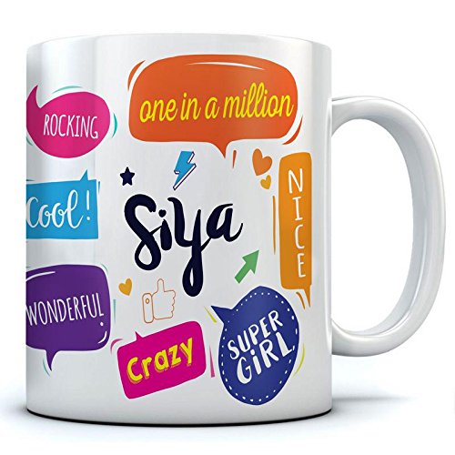 Buy Siya Name Printed Ceramic Coffee Mug. 350 ml. Best Gift for ...