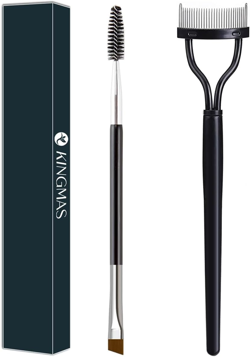 Amazon.com: KINGMAS Eyelash Comb Eyelashes Separator Curler and Double ...