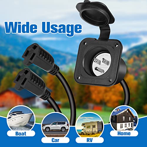 Snapklik.com : BEBOBLY 15 Amp AC Port Plug, 125V Power Inlet Socket