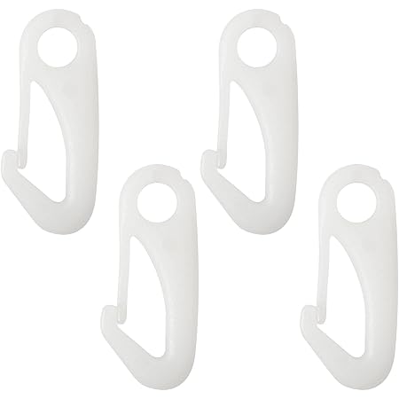 Amazon.com : 1 Pair 3 Inch White Rubber Coated Brass Swivel Snap Clips ...