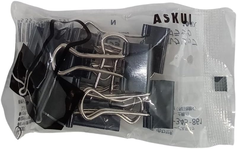 Amazon.co.jp: ASKUL(アスクル) ダブルクリップ 小 ブラック 1袋 (50個：10個入×5パック) 幅19mm オリジナル : 楽器・音響機器