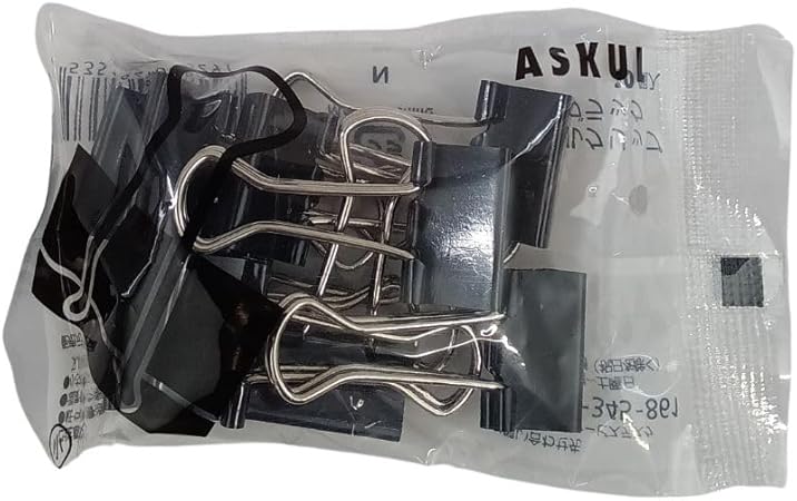 Amazon.co.jp: ASKUL(アスクル) ダブルクリップ 小 ブラック 1袋 (50個：10個入×5パック) 幅19mm オリジナル : 楽器・音響機器