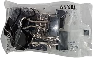 Amazon.co.jp: ASKUL(アスクル) ダブルクリップ 小 ブラック 1袋 (50個：10個入×5パック) 幅19mm オリジナル : 文房具・オフィス用品