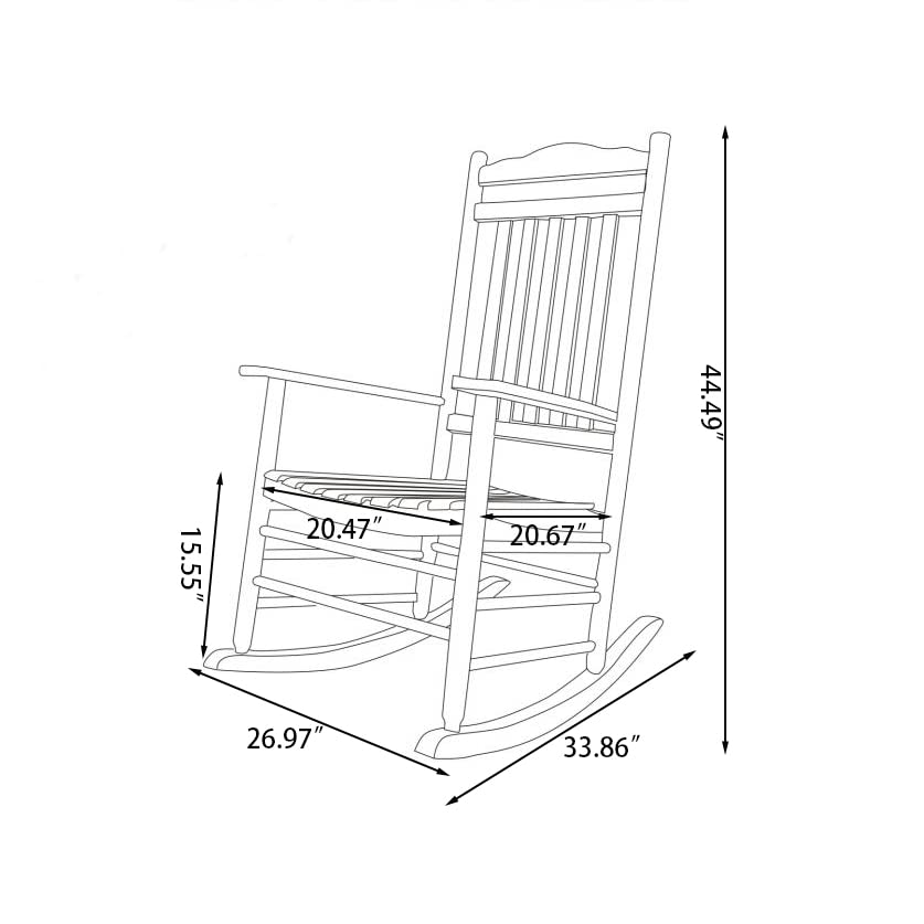 Snapklik.com : Patio Rocking Chair Outdoor Furniture Comfy Rocker For ...