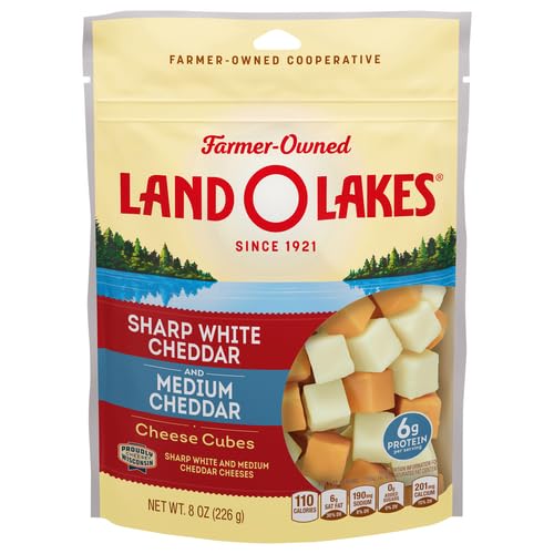 Amazon.com: Land O Lakes Sharp White & Medium Cheddar Cheese Cubes, 8 ...