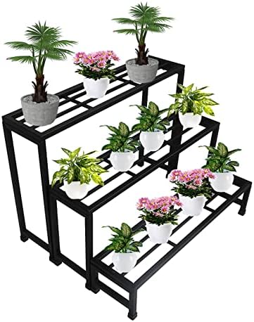 IRON LANDS HD FIXED 3 Step Indoor Outdoor Plant Pot Stand Premium ...