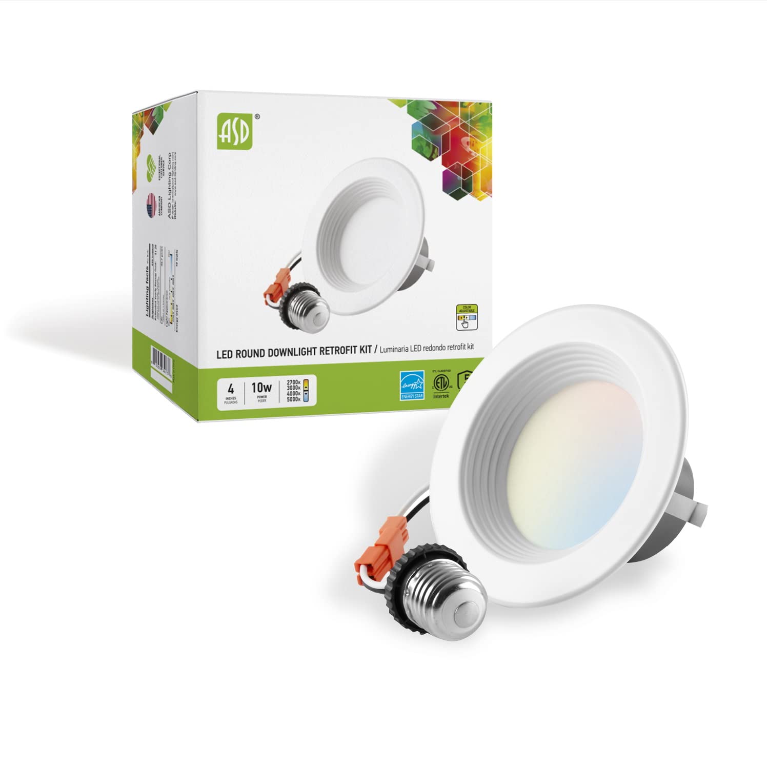 Buy ASD 4 inch LED Recessed Lights, 10W - 40W Eqv, 650 Lm Dimmable ...