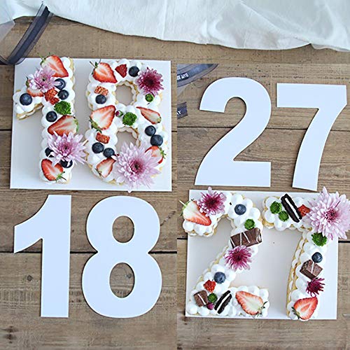 Snapklik.com : 0-8 Number Cake Stencils Flat Plastic Templates Cutting ...