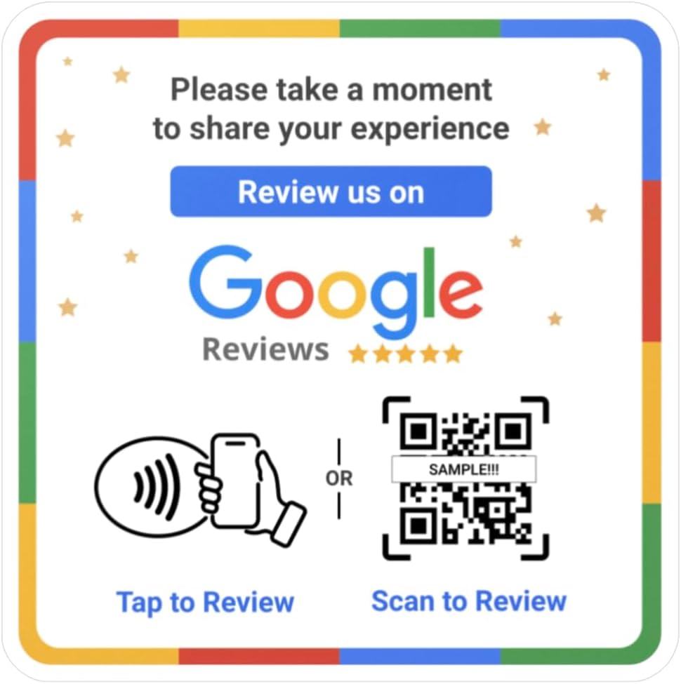 Google Review NFC Sticker- Encourage Customer Feedback - Review Tap ...