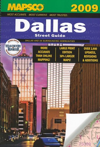 Mapsco 2009 Dallas Street Guide and Directory Large Print (Mapsco ...