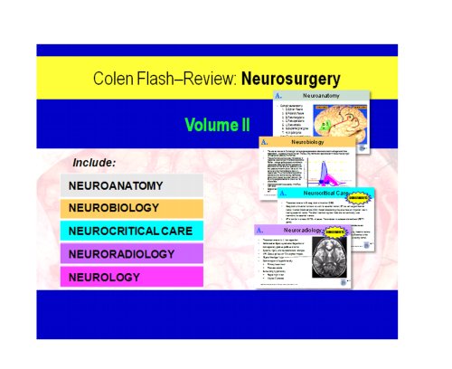 Colen Flash Review: Neurosurgery Flashcards Vol. 2 : Colen, Colen ...