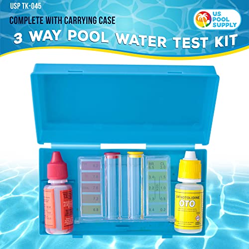 Basic 3-Way Swimming Pool & Spa Test Kit - Tests Water for pH, Chlorine ...