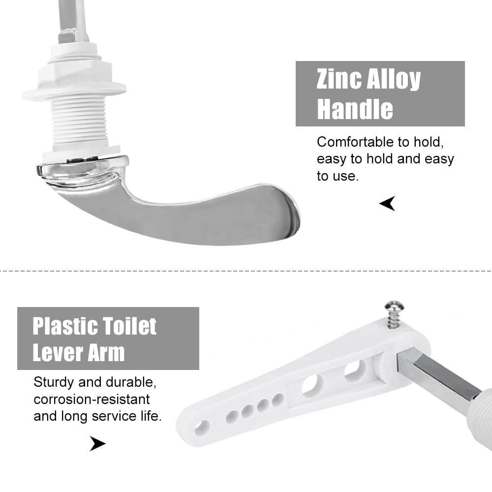 XAVSWRDE Toilet Flush Handle Replacement Cistern Lever Handle Zinc ...