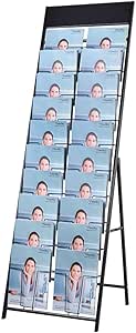 Amazon.com: Kroey magazine display stand Double A4 width 10 layer brochure display stand for ...
