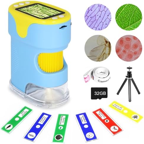 Amazon.com: 1000X Handheld Microscope for Kids 4K 2.0" Screen ...