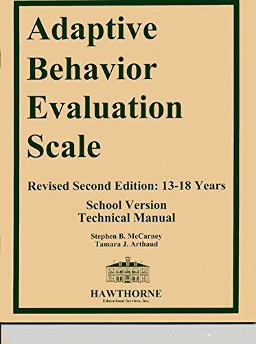 Adaptive Behavior Evaluation Scale Revised Second Edition Abes-r2 ...