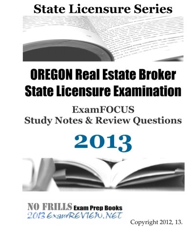 Amazon.com: OREGON Real Estate Broker State Licensure Examination ...