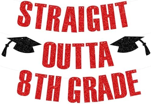 Amazon.com: Bye Bye 8th Grade Hello High School Banner, 8th Grade ...