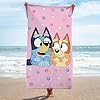 Amazon.com: Jay Franco Bluey & Bingo Beach Towel - Pink Kids Super Soft ...