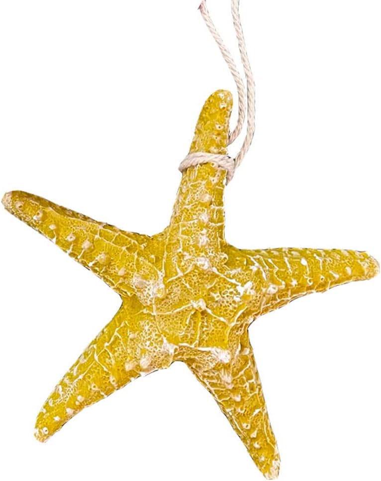 Amazon.com: YOKIOU 1 PCS Artificial Resin Starfish Large Yellow 4.9in ...