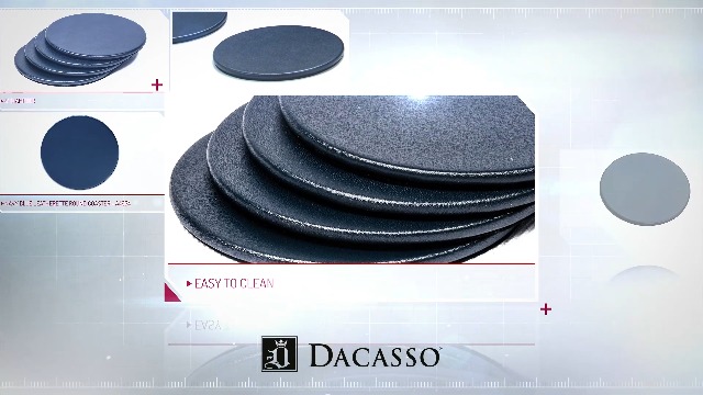 Watch Dacasso Navy Blue Leatherette Round Coaster on Amazon Live