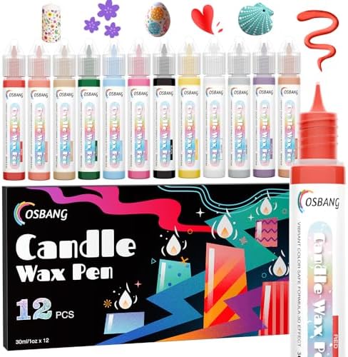 Amazon.com: OSBANG Candle Wax Pen, 12 Vibrant Colors Candle Wax Pen Set ...