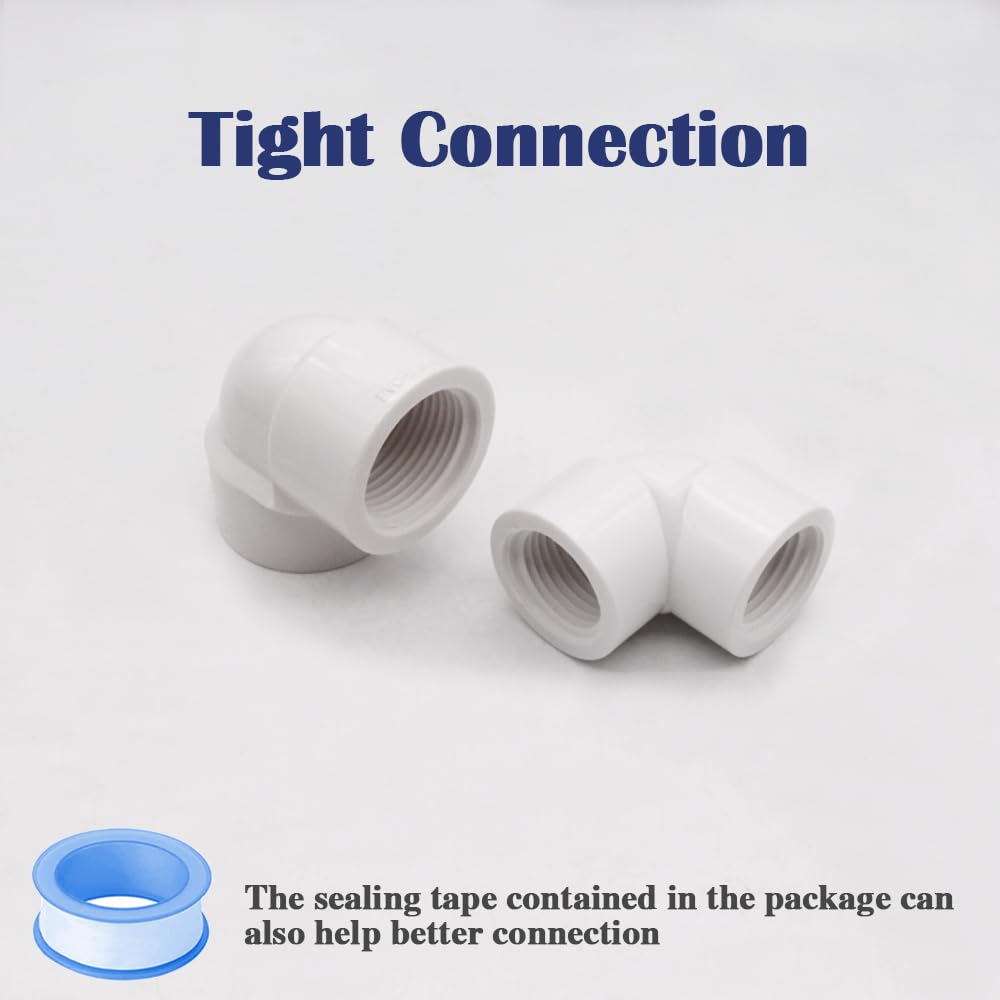 Snapklik.com : 10PCS 1/2 Inch Female To Female Threaded 90Elbow PVC ...