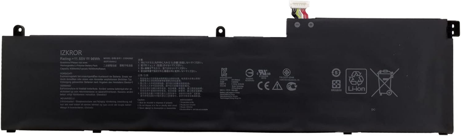 Amazon.com: IZKROR C32N2002 96Wh Battery Replacement for Asus ZenBook ...