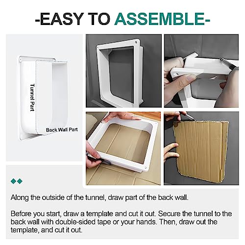 Cat Flap, Magnetic Pet Door With 4-Way Lock, Dog Flap, Cat Gate, Cat ...