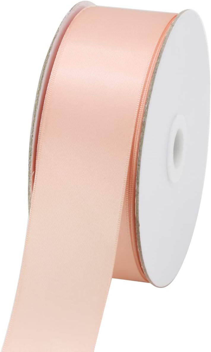 Amazon.com: Peach Double Faced Satin Ribbons 1-1/2 inch Flower Boutique ...