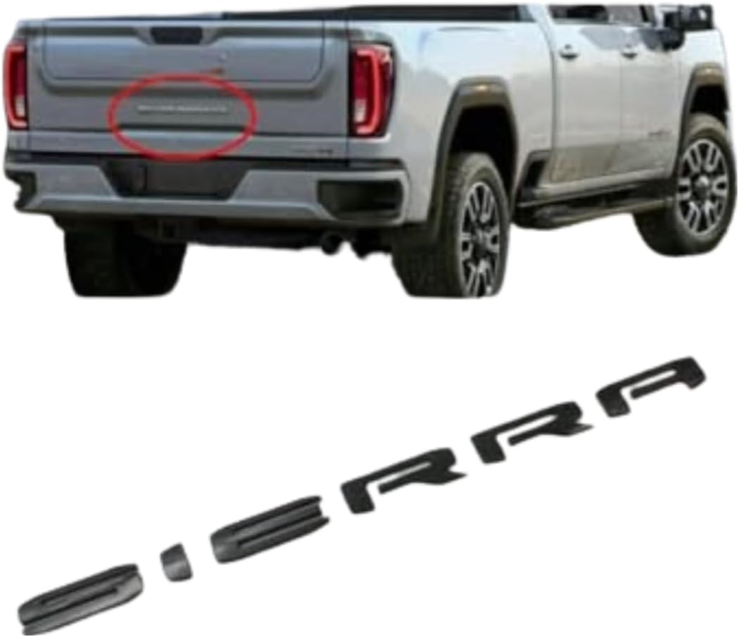 1-PC Sierra Badge Emblem in Glossy Black Finish for GMC Yukon & Sierra ...