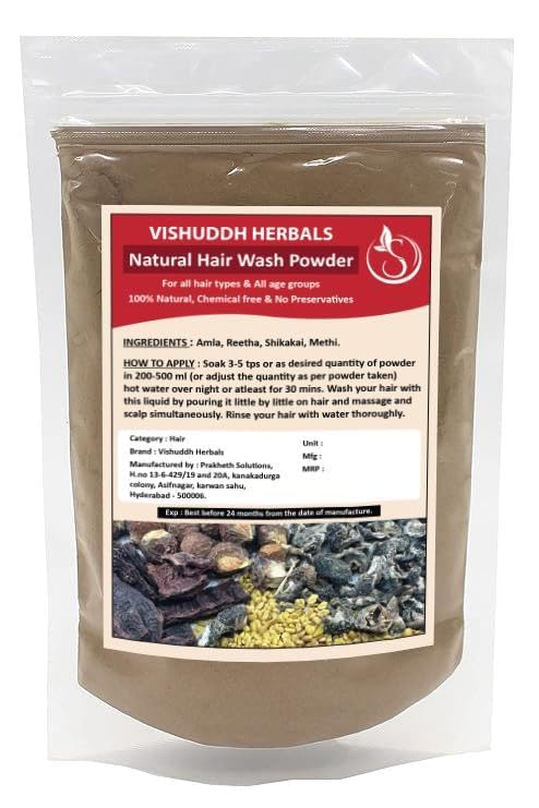 Amazon.com : Herbals Natural Hair Wash Powder Natural Hair Shampoo With ...
