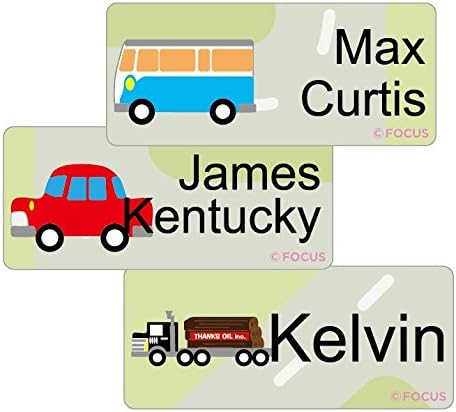 Amazon.com : 72 Pieces Customizable Name Stickers/Labels (Cars ...