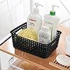 Rinboat Muti-Colour Rectangle Plastic Weave Storage Shelf Baskets, Pack ...