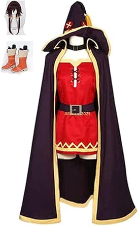 Amazon.co.jp: Megumin Complete Set Cosplay Costume, Wig and Shoes ...