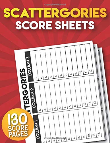 Scattergories Score Sheets: 130 Large Score Pads for Scorekeeping ...