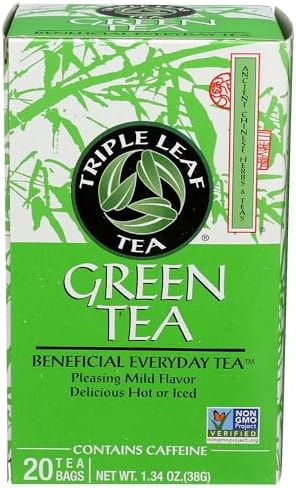 Amazon.com : TRIPLE LEAF Green Premium Tea Bags, 20 CT : Grocery ...